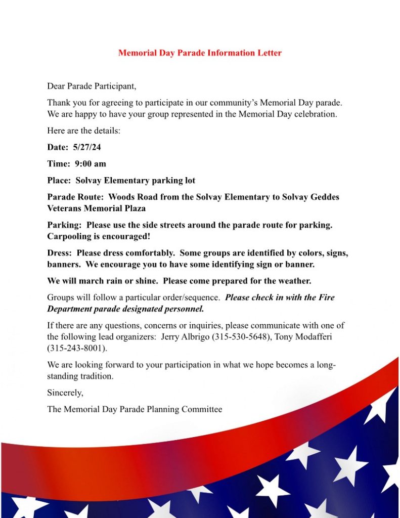 Solvay Memorial Day Parade – Village of Solvay